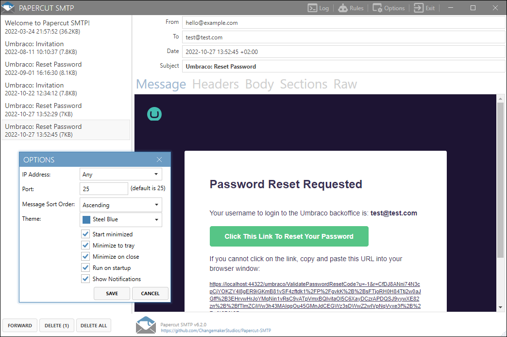 Papercut Smtp — 24 Days In Tech Tips